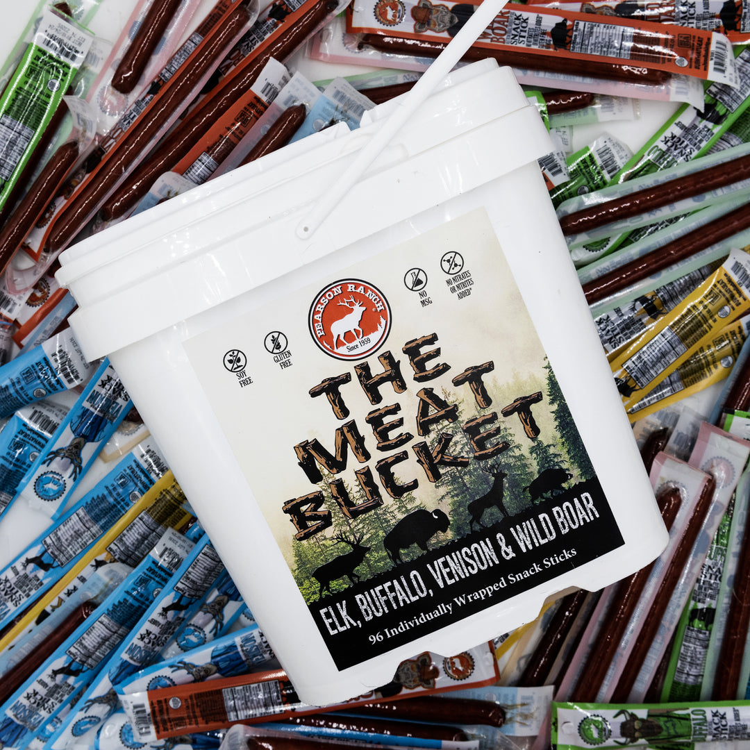 The Meat Bucket - Elk, Buffalo, Venison and Wild Boar Snack Sticks ...