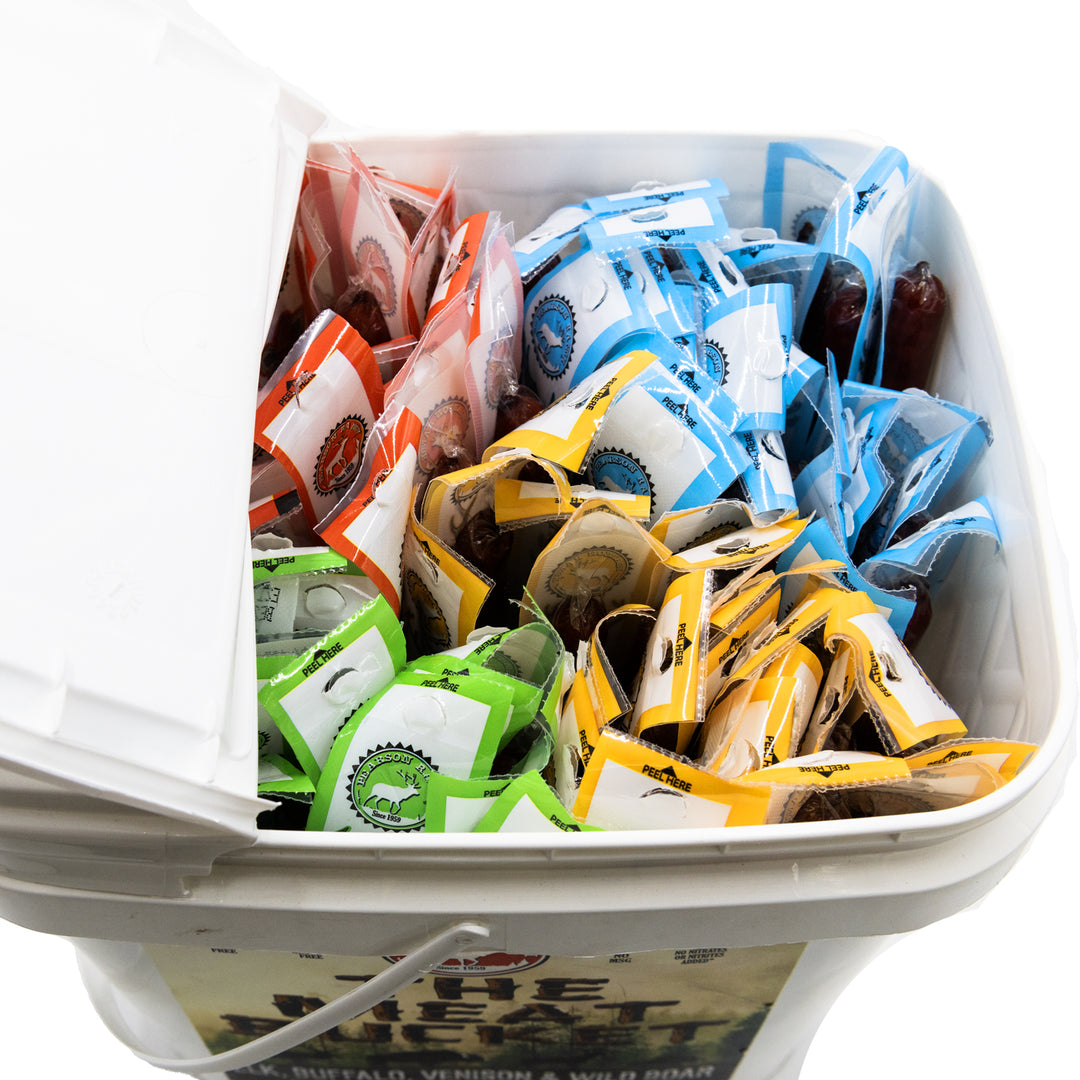 The Meat Bucket - Elk, Buffalo, Venison and Wild Boar Snack Sticks ...