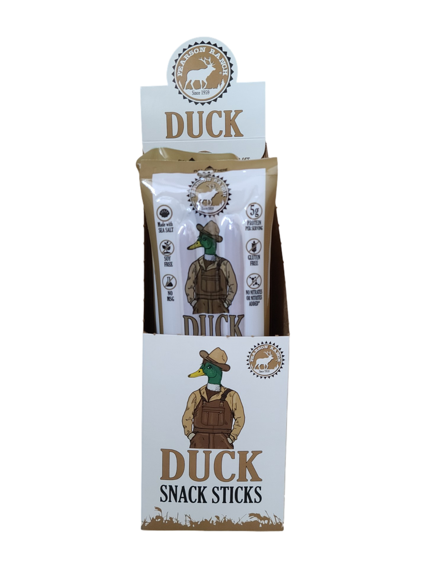 Wholesale Duck Snack Stick - 6 count multi-pack caddy | Pearson Ranch Jerky