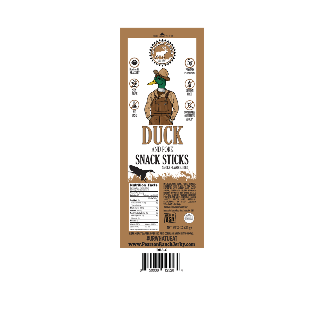 Duck Snack Stick Multipack (3 oz. package) - Pearson Ranch Elk and ...