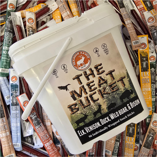 The Meat Bucket - Elk, Buffalo, Venison and Wild Boar Snack Sticks ...