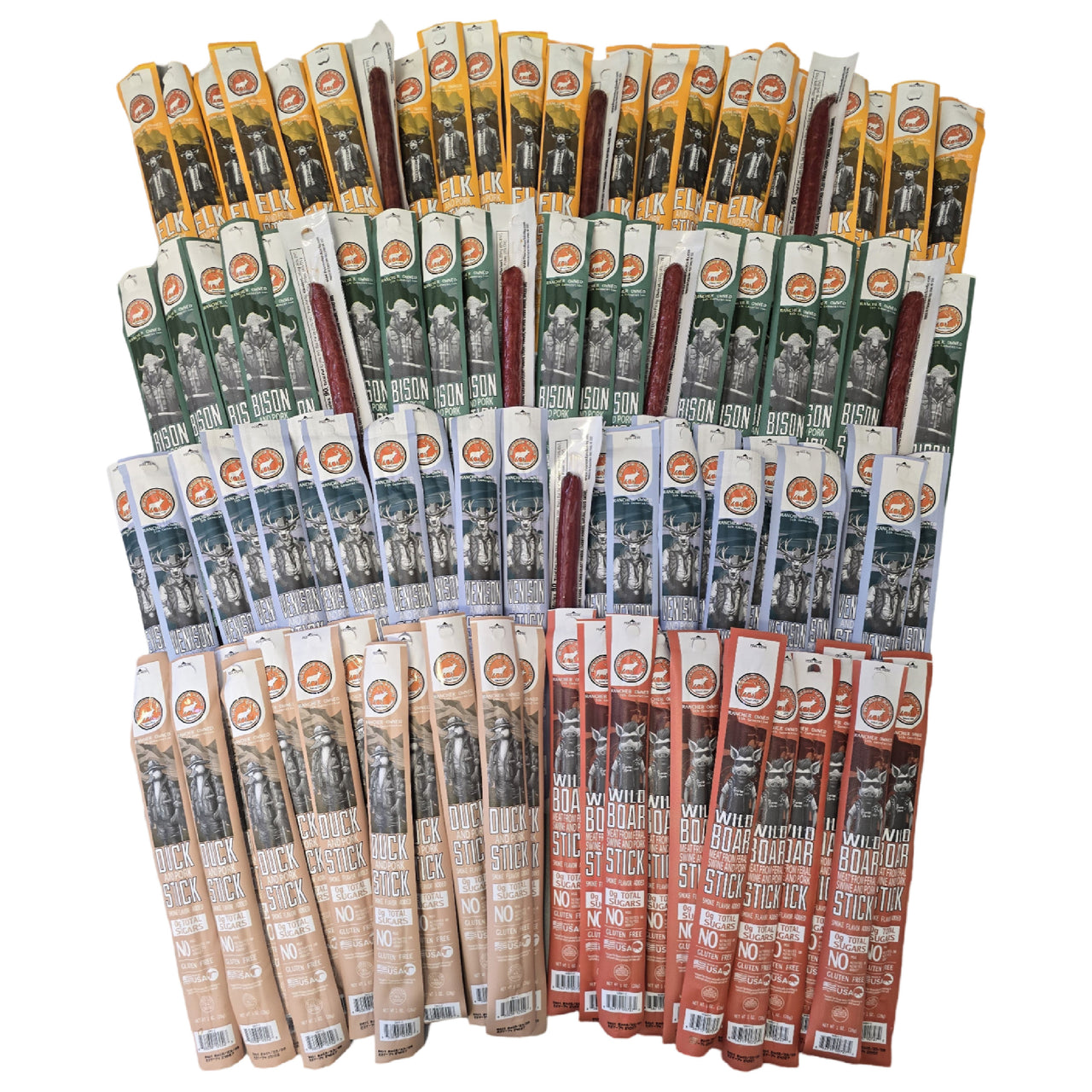 Super Snack Stick Variety Pack - Elk, Buffalo, Venison and Wild Boar ...