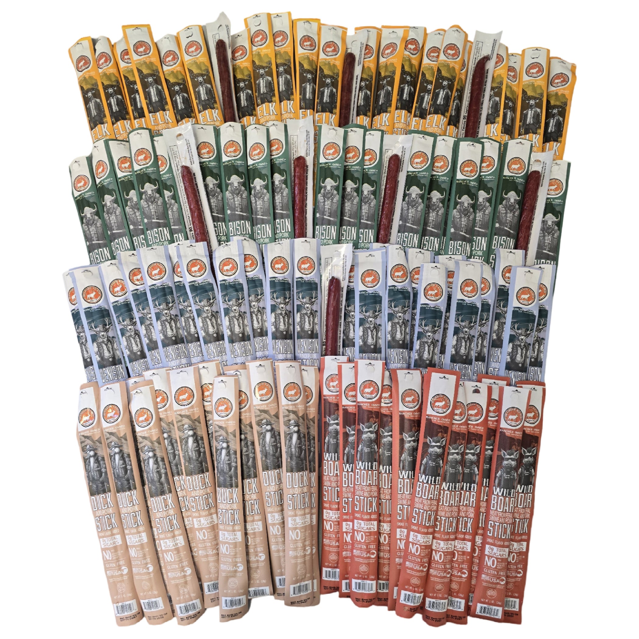 Super Snack Stick Variety Pack - Elk, Buffalo, Venison and Wild Boar ...